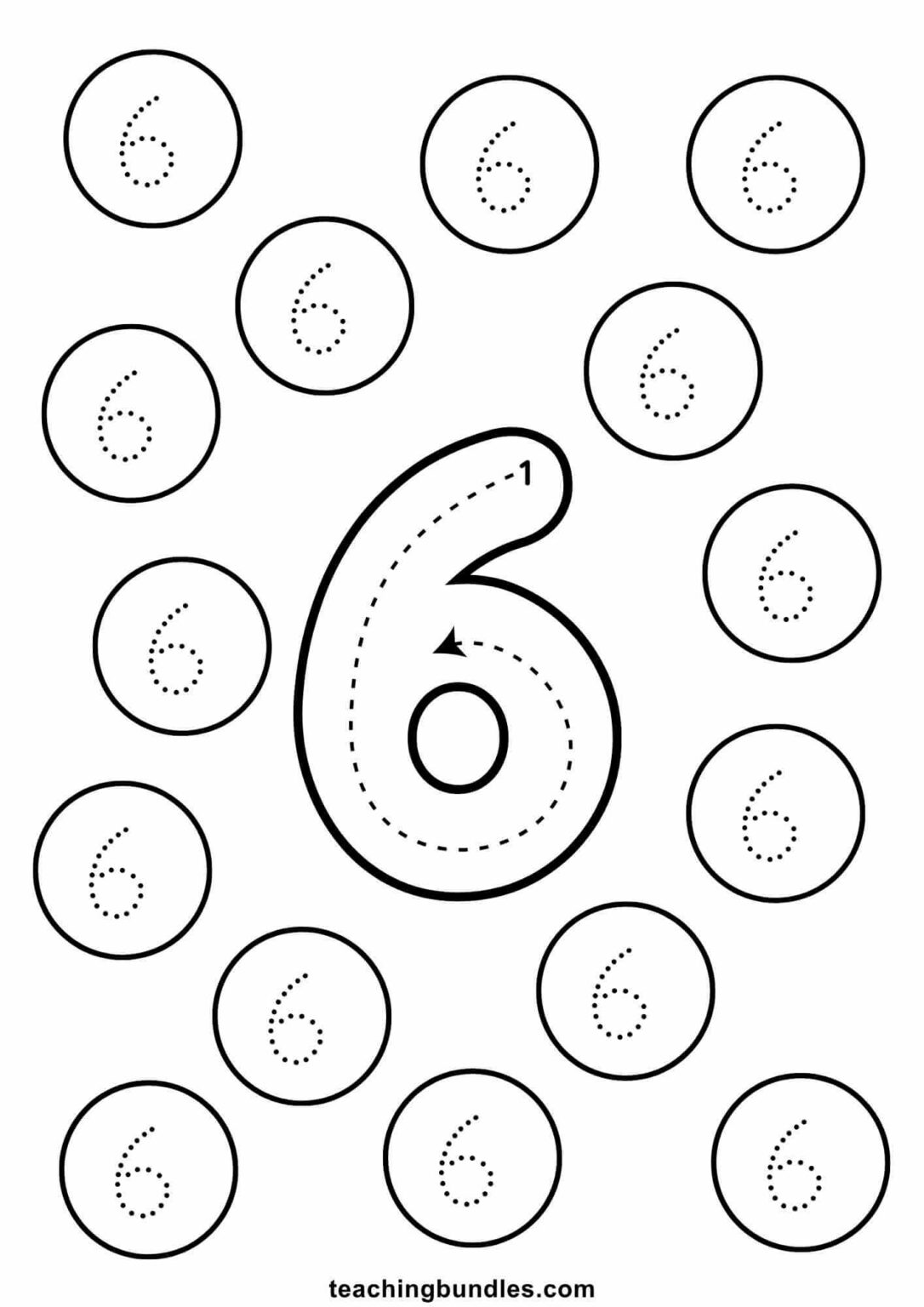 Number 6 Worksheets - Teachingbundles