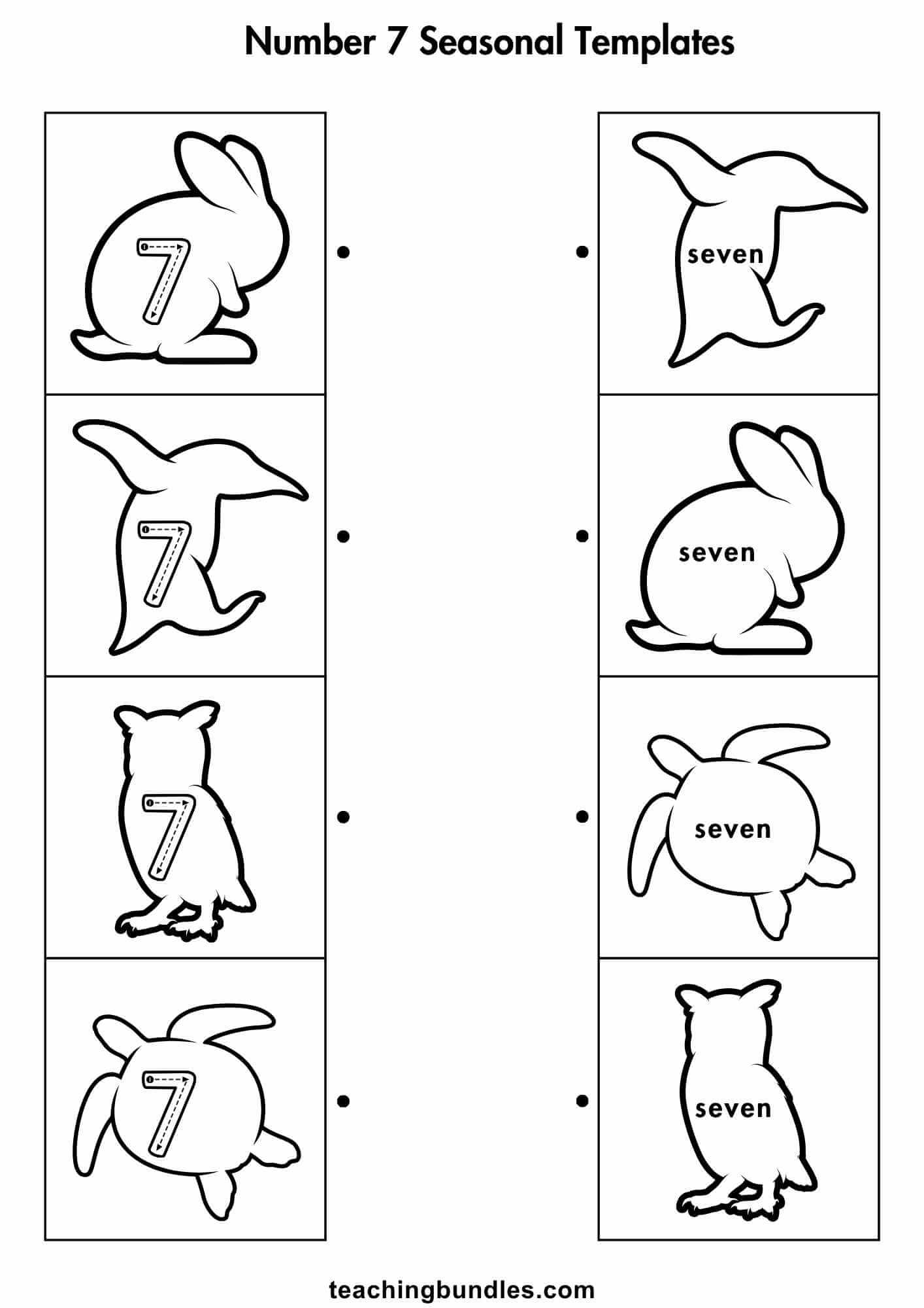Number 7 Worksheets - Teachingbundles