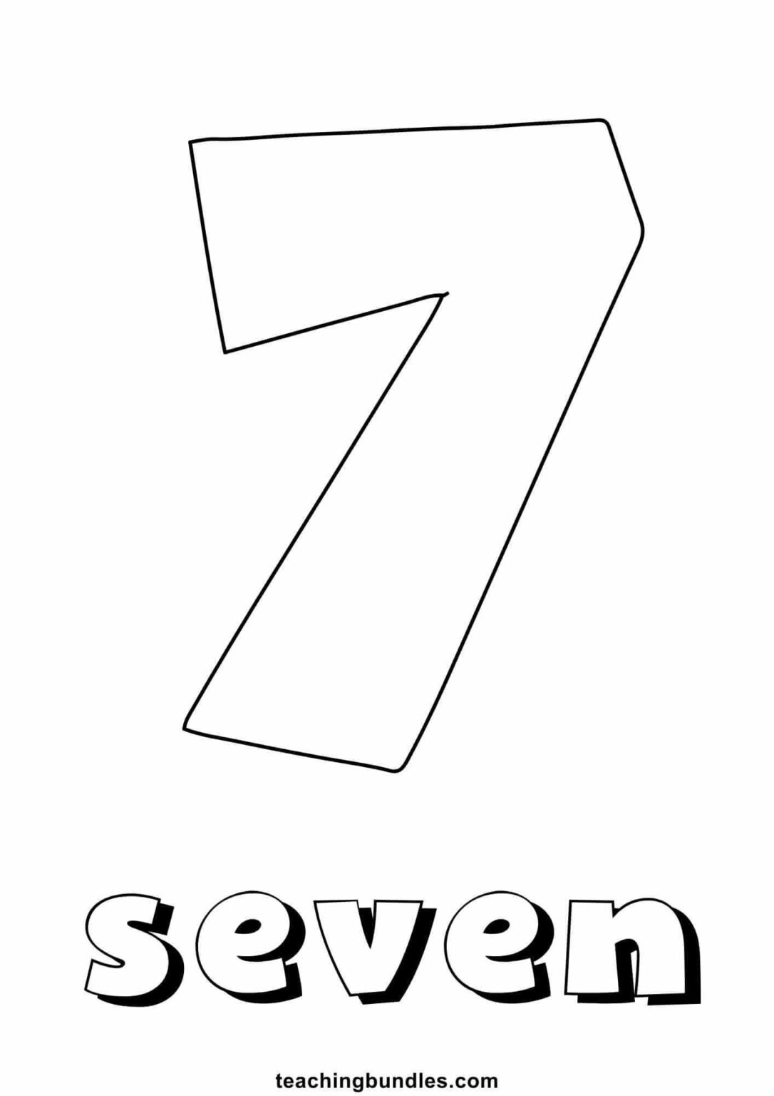 Number 7 Worksheets - Teachingbundles