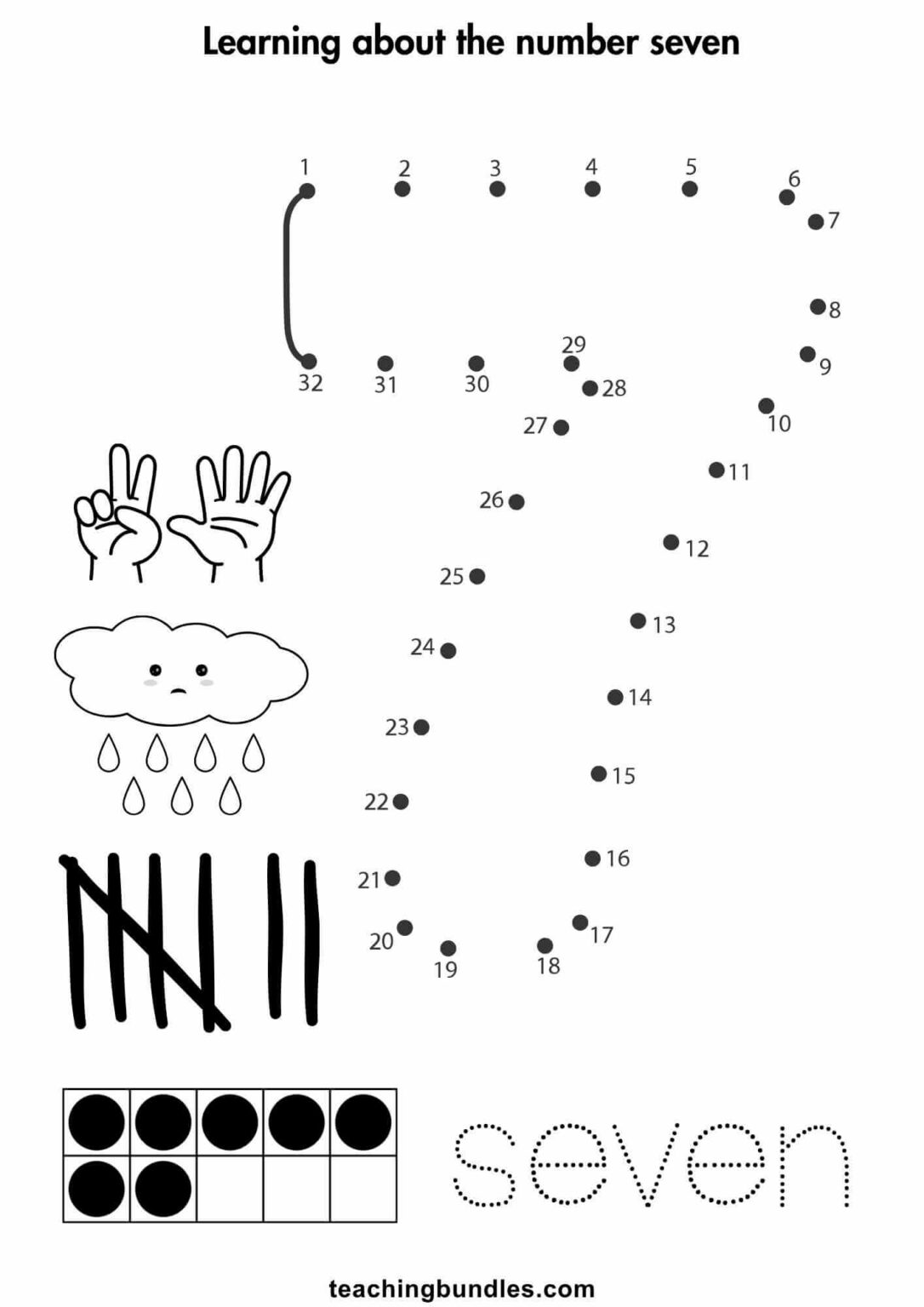 Number 7 Worksheets - Teachingbundles