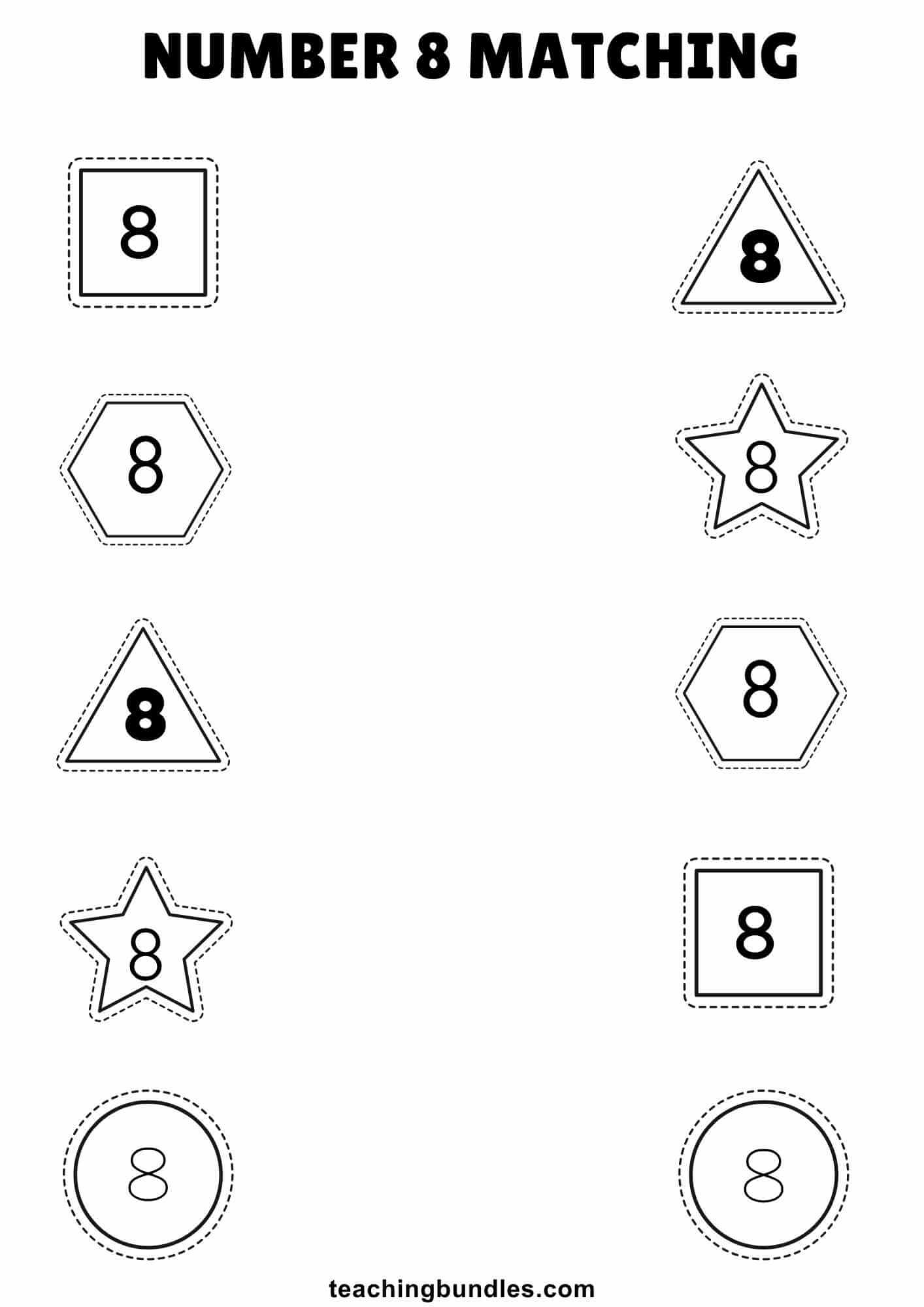 Number 8 Worksheets - Teachingbundles