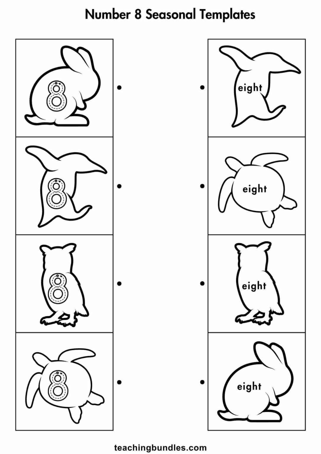 Number 8 Worksheets - Teachingbundles