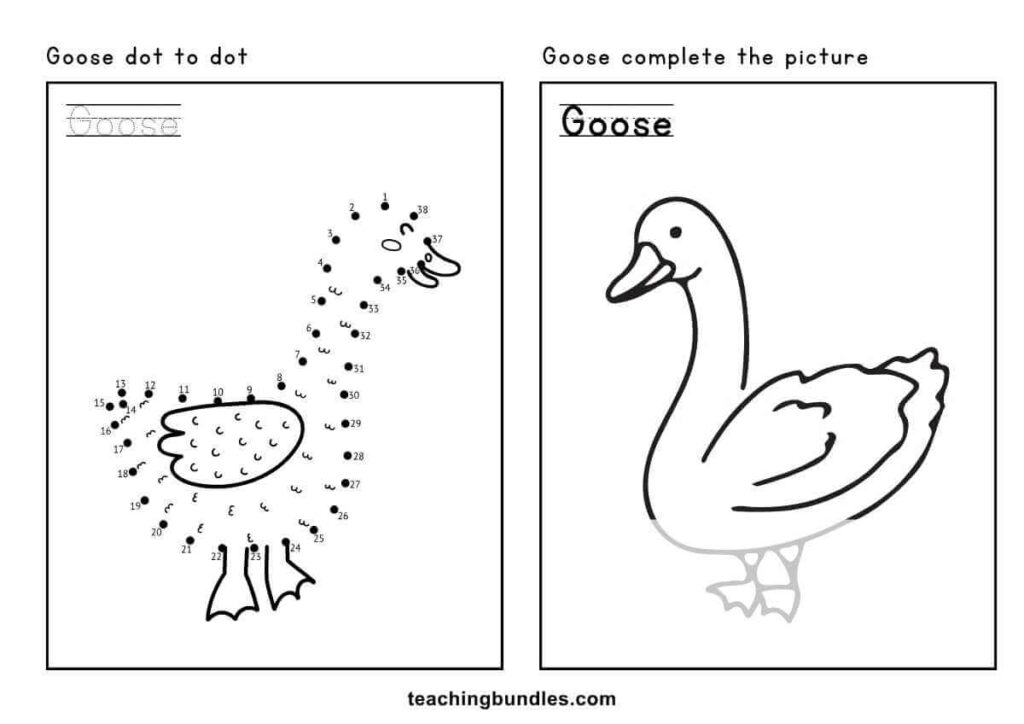Preschool Dot to Dot Printables - Teachingbundles