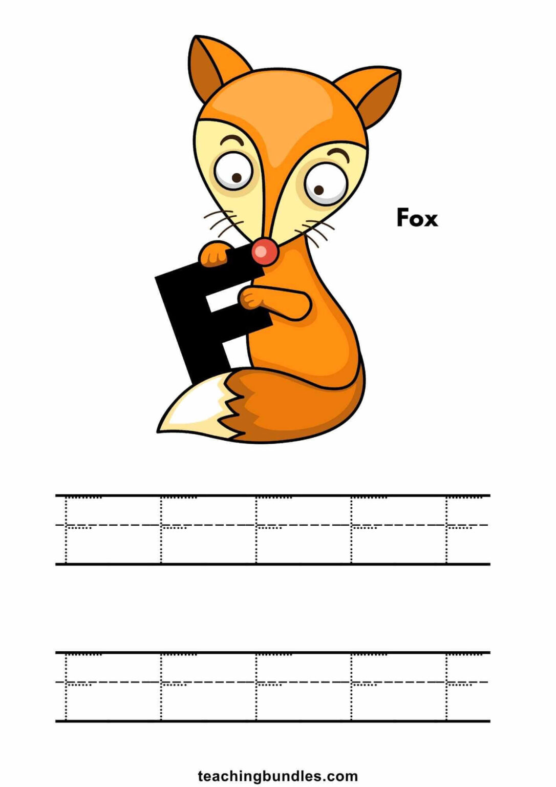 Letter F Tracing Worksheets - Teachingbundles