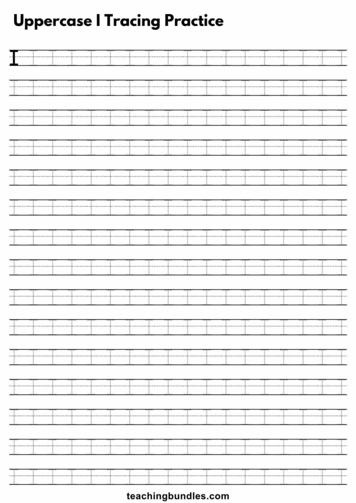 Letter I Tracing Worksheets - Teachingbundles