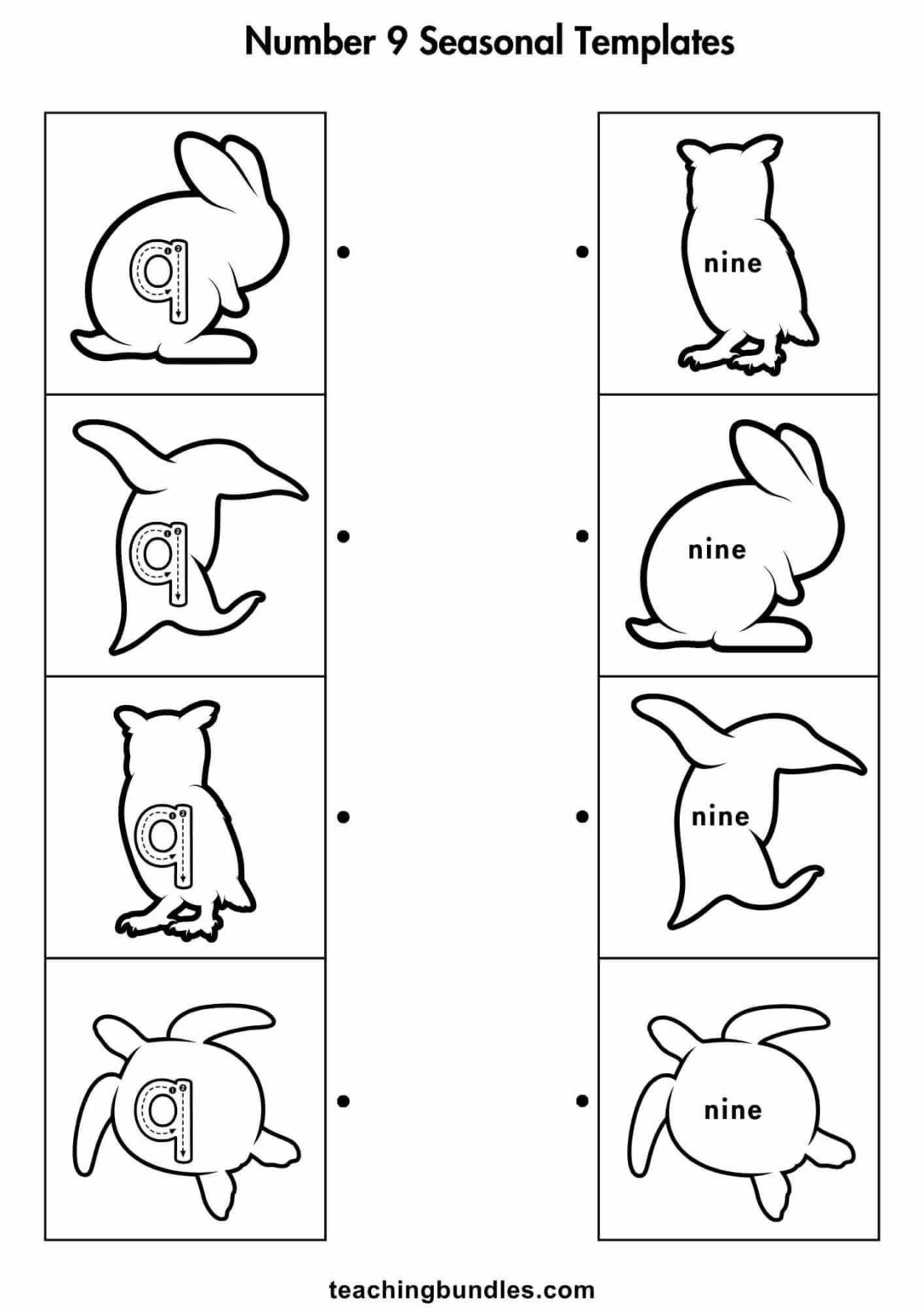 Number 9 Worksheets - Teachingbundles