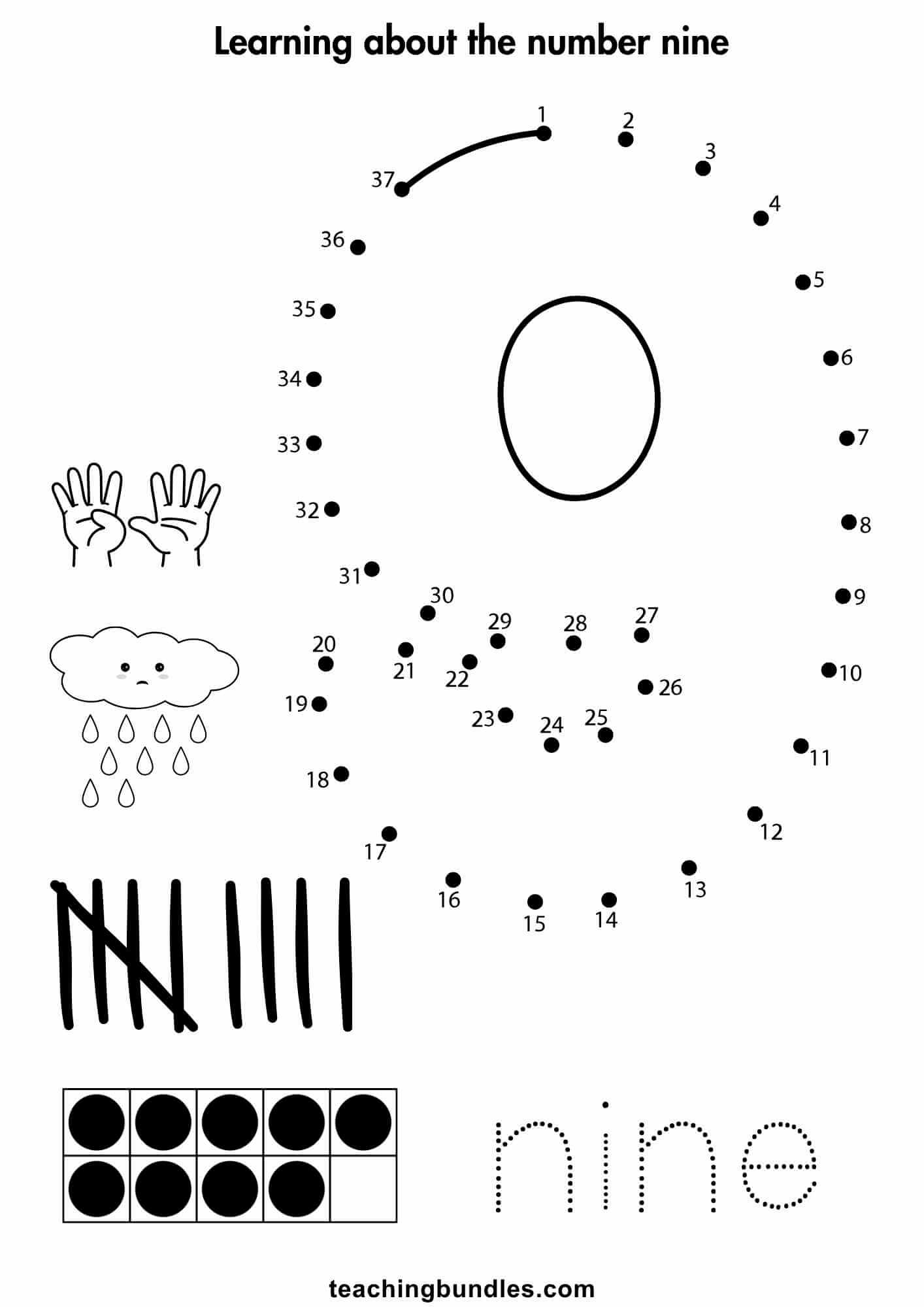 Number 9 Worksheets - Teachingbundles