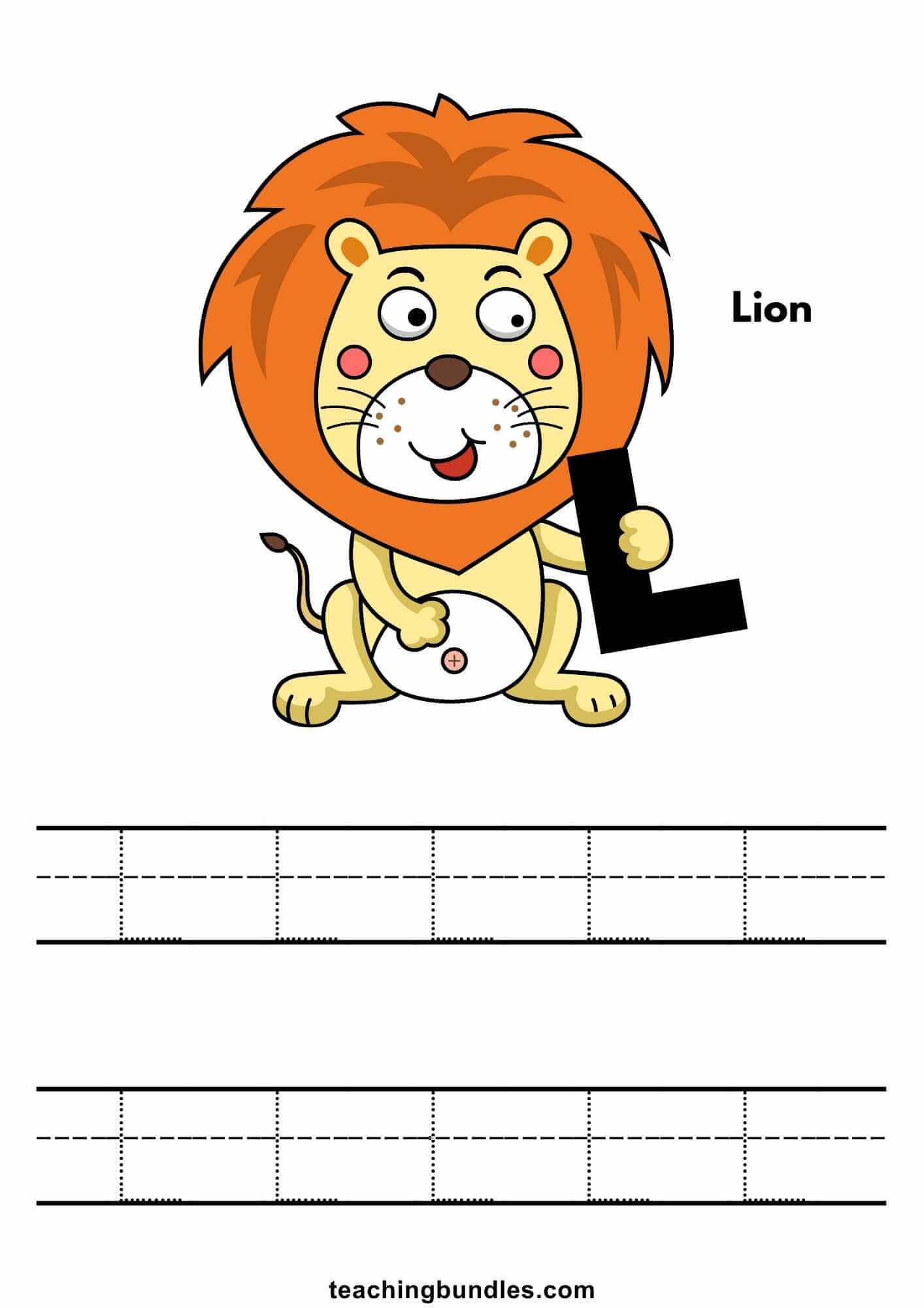 Letter L Tracing Worksheets - Teachingbundles