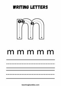 Letter M Tracing Worksheets - Teachingbundles
