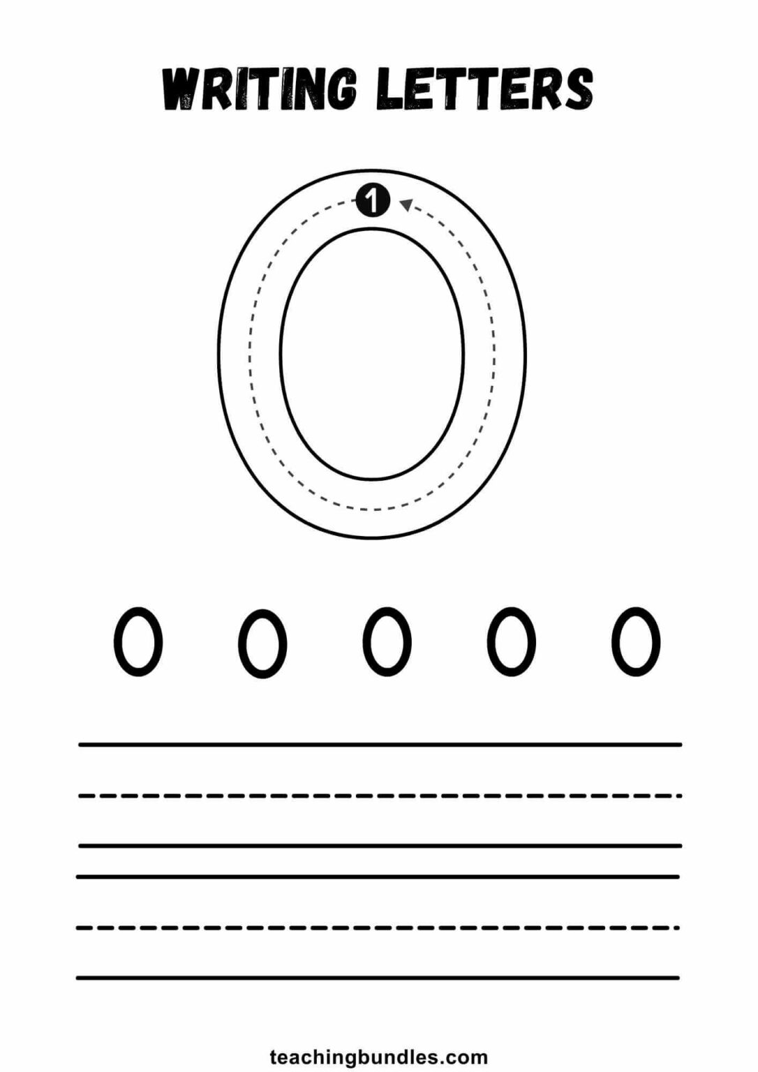 Letter O Tracing Worksheets - Teachingbundles