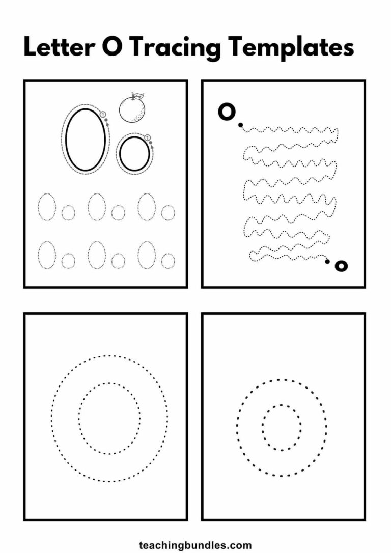 Letter O Tracing Worksheets - Teachingbundles
