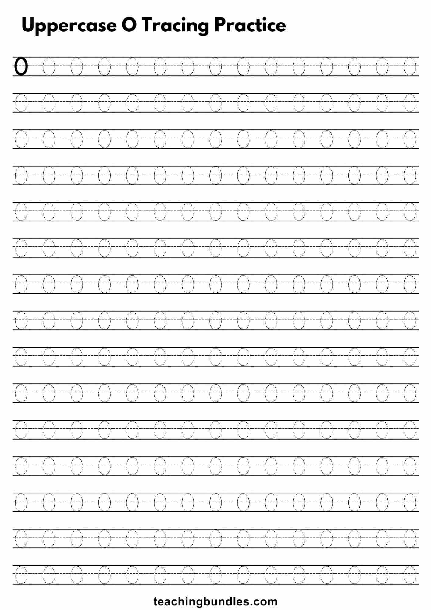 Letter O Tracing Worksheets - Teachingbundles
