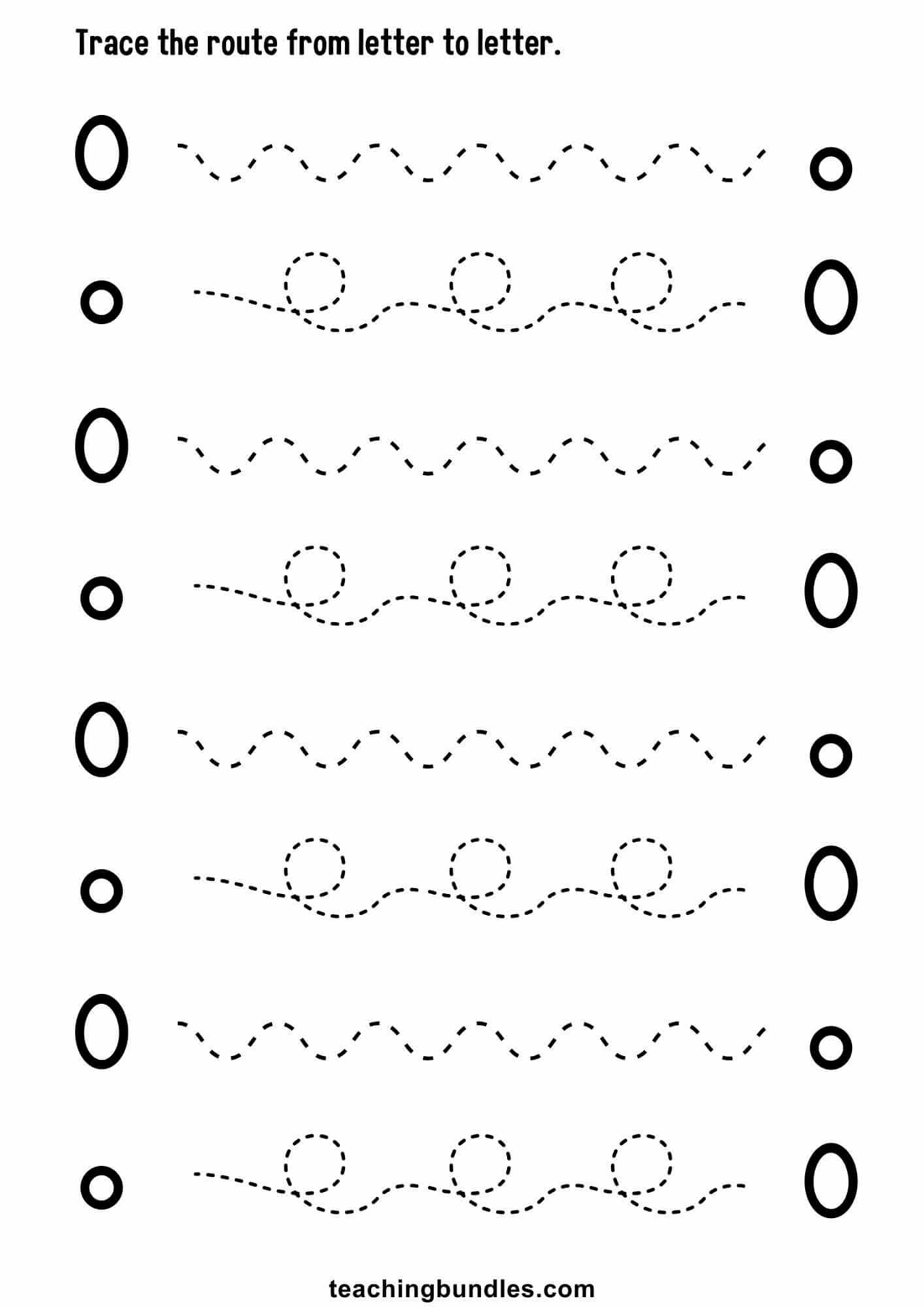 Letter O Tracing Worksheets - Teachingbundles
