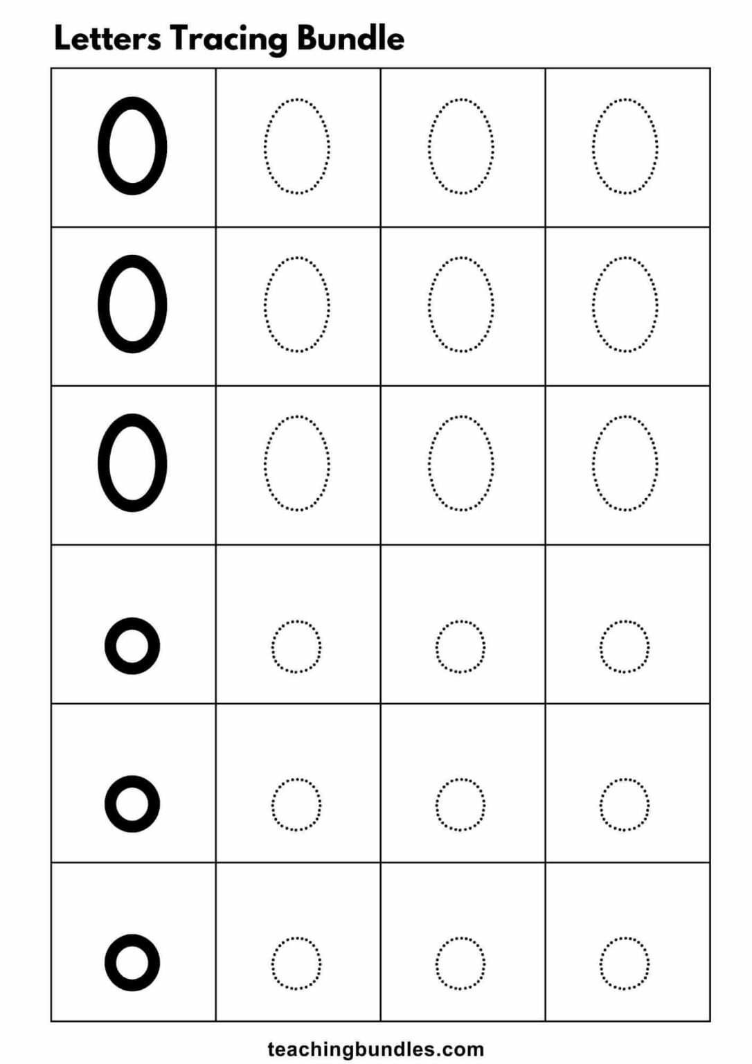 Letter O Tracing Worksheets - Teachingbundles