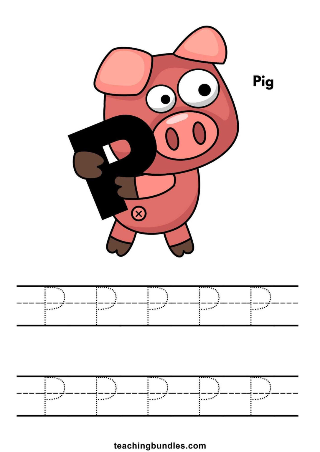 Letter P Tracing Worksheets - Teachingbundles
