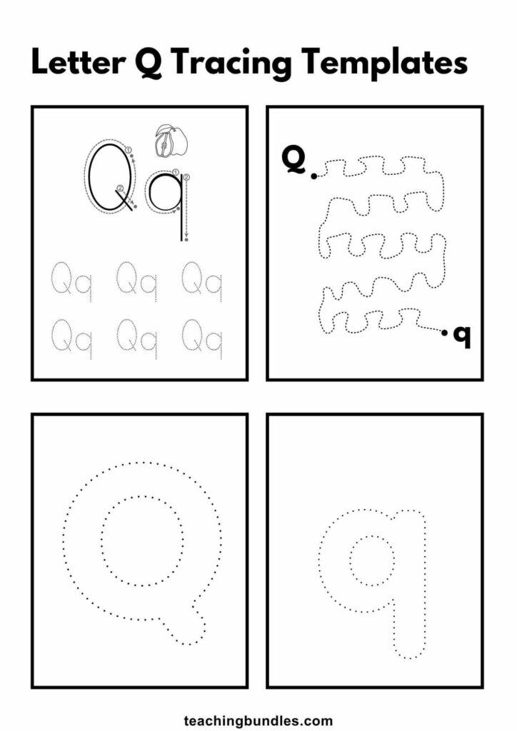 Letter Q Tracing Worksheets - Teachingbundles