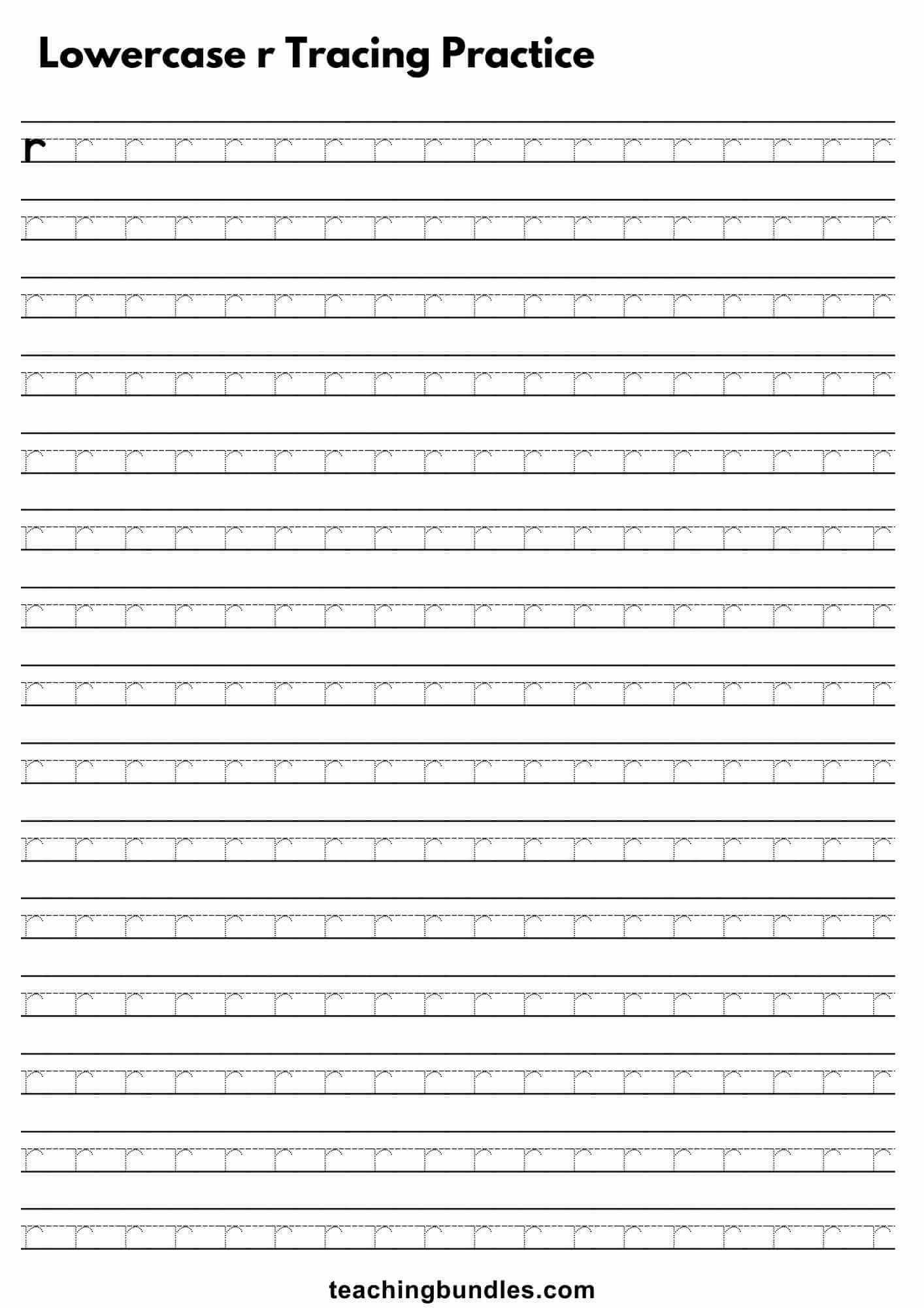 Letter R Tracing Worksheets - Teachingbundles