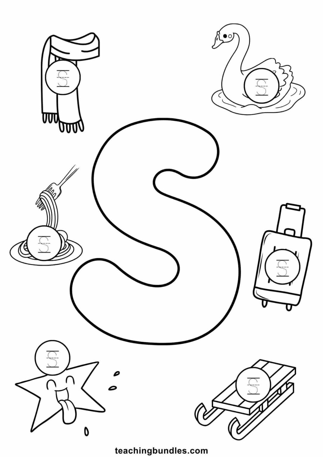 Letter S Tracing Worksheets - Teachingbundles