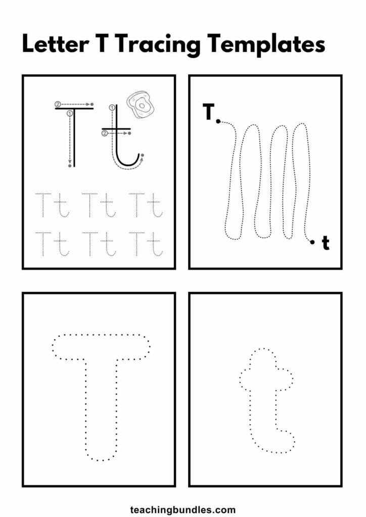 Letter T Tracing Worksheets - Teachingbundles