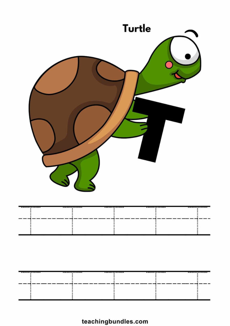 Letter T Tracing Worksheets - Teachingbundles