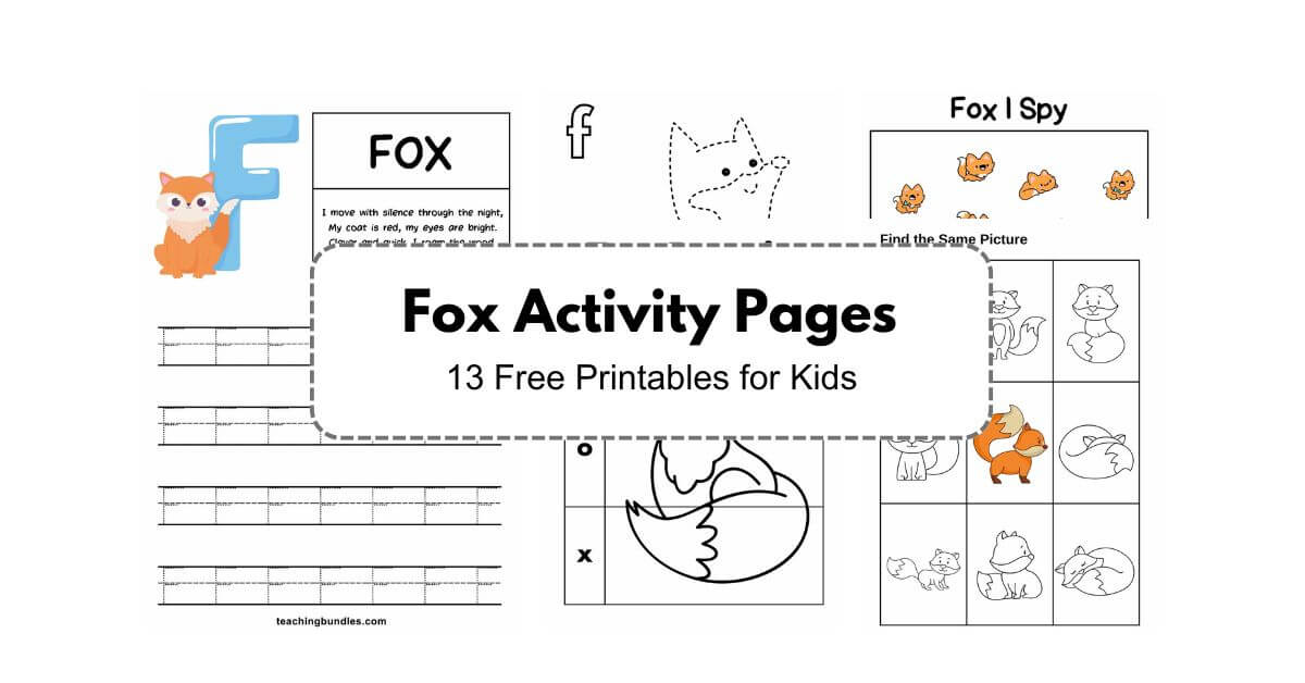 Fox Activity Pages - Teachingbundles