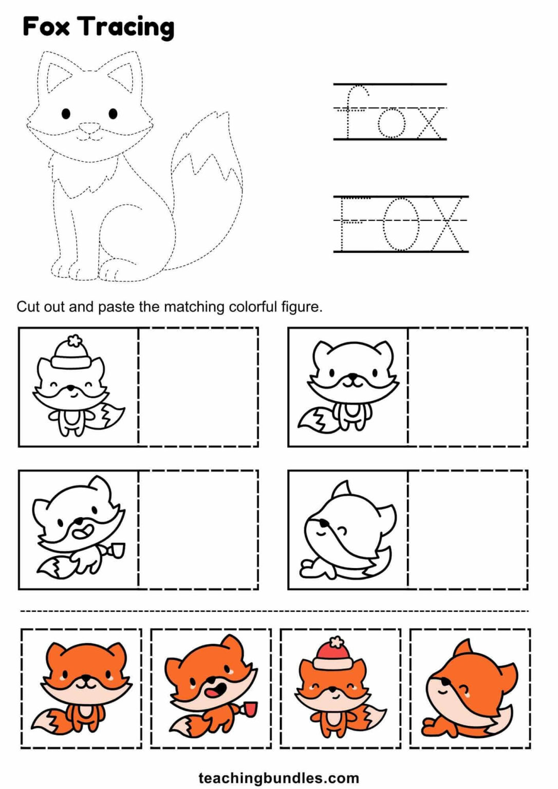 Fox Activity Pages - Teachingbundles