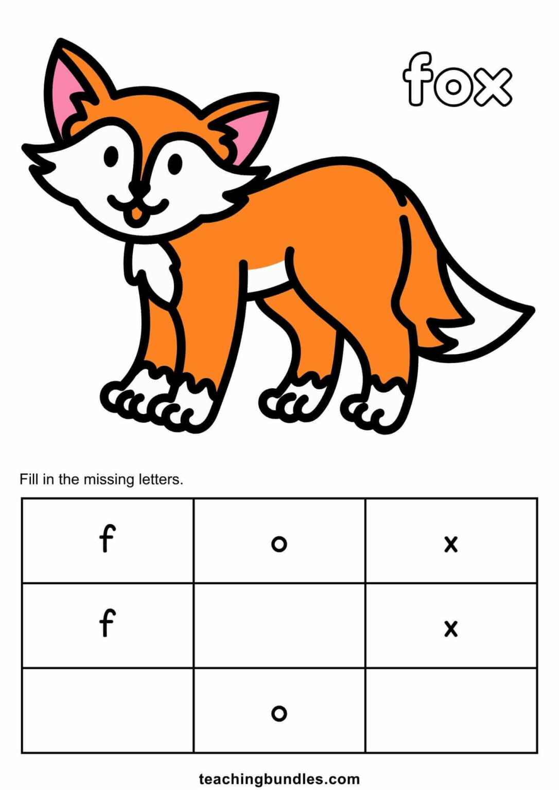 Fox Activity Pages - Teachingbundles