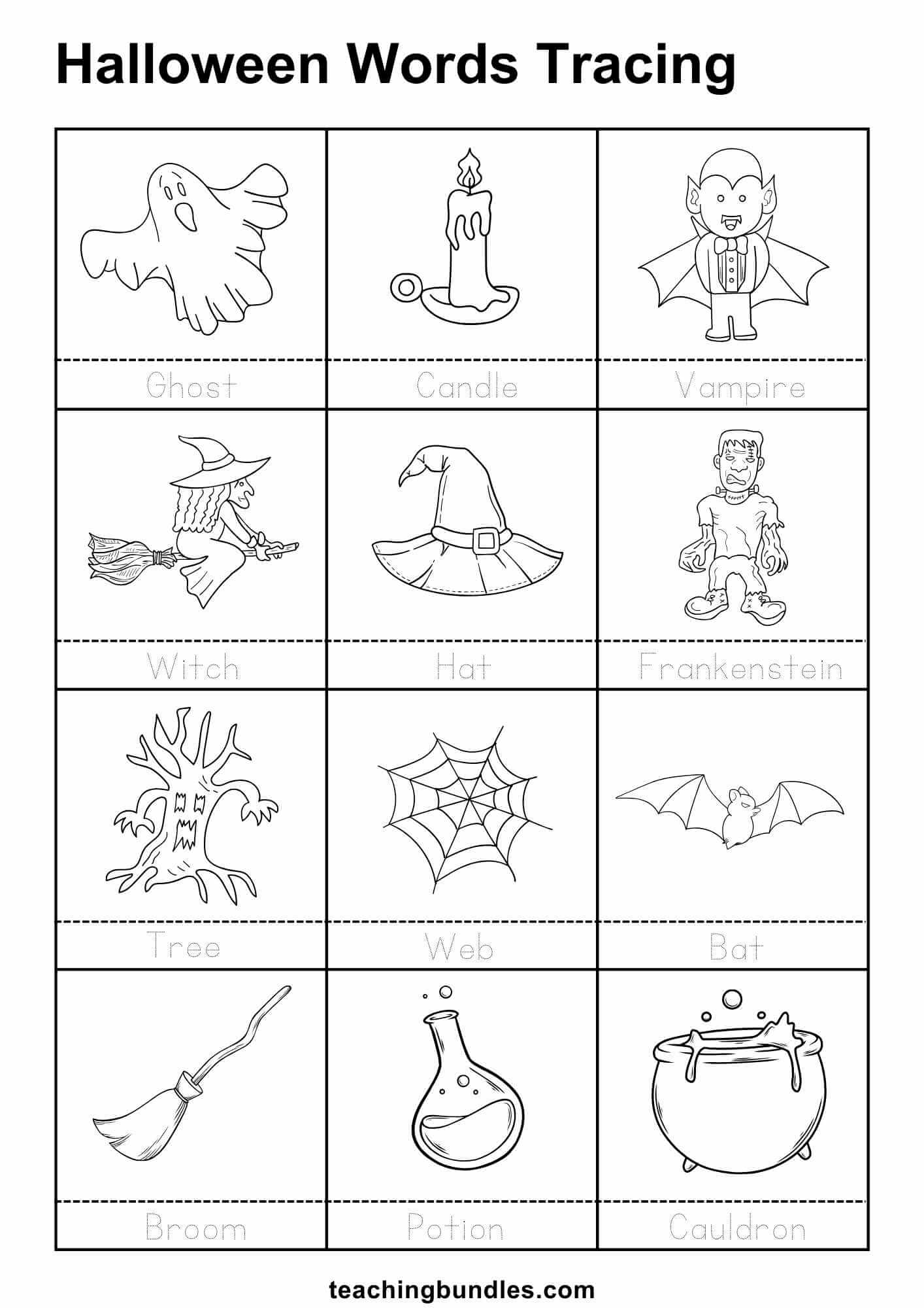 Halloween Preschool Worksheets - Teachingbundles