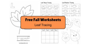 Free Leaf Tracing Worksheets - Teachingbundles