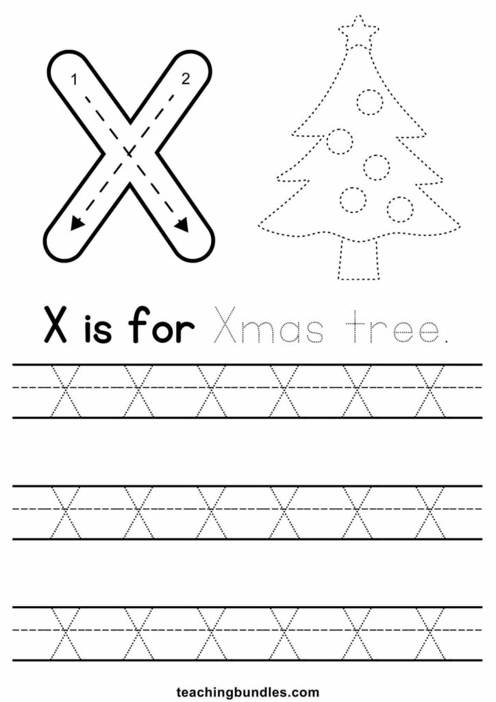 Letter X Tracing Worksheets - Teachingbundles
