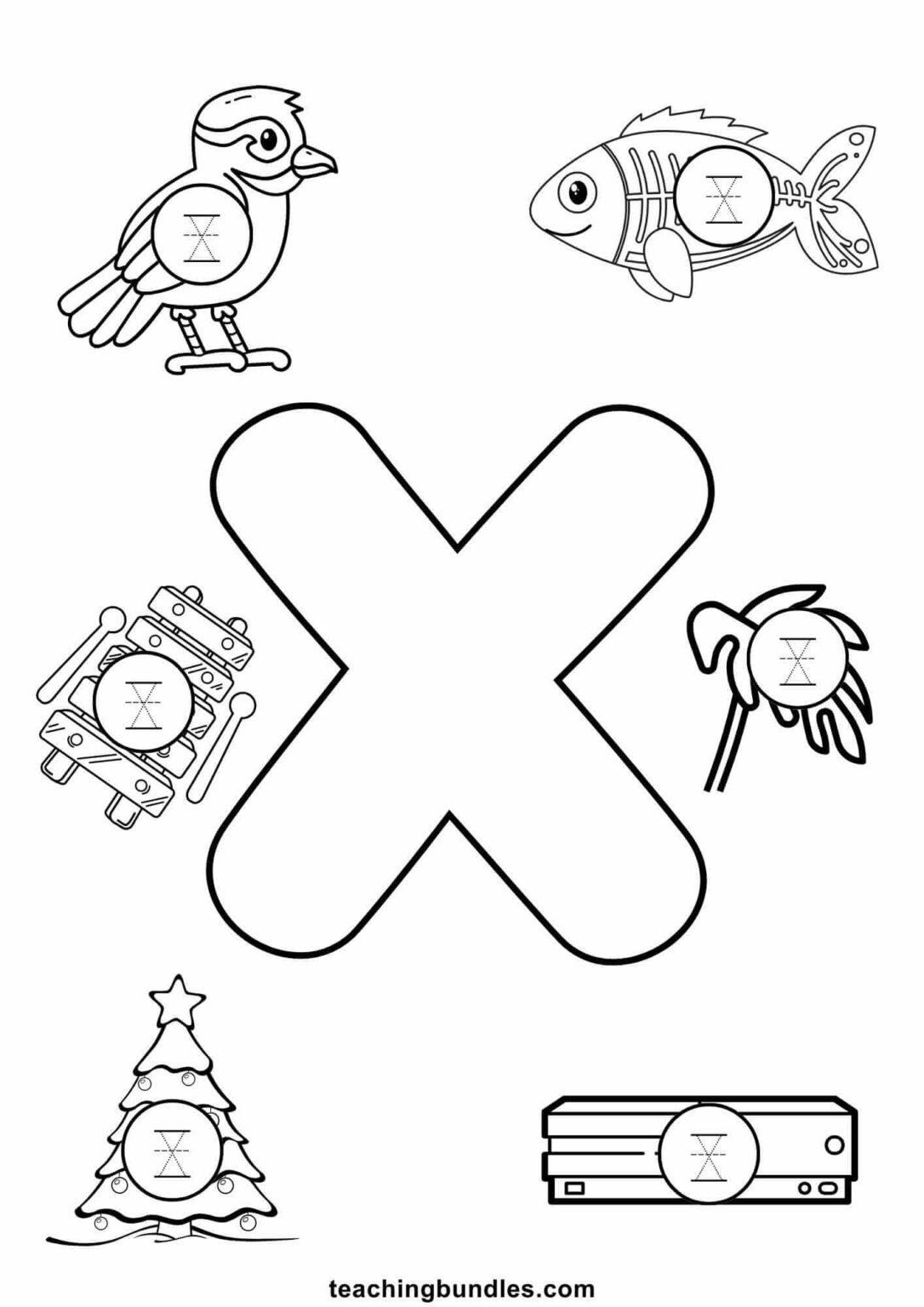 Letter X Tracing Worksheets - Teachingbundles