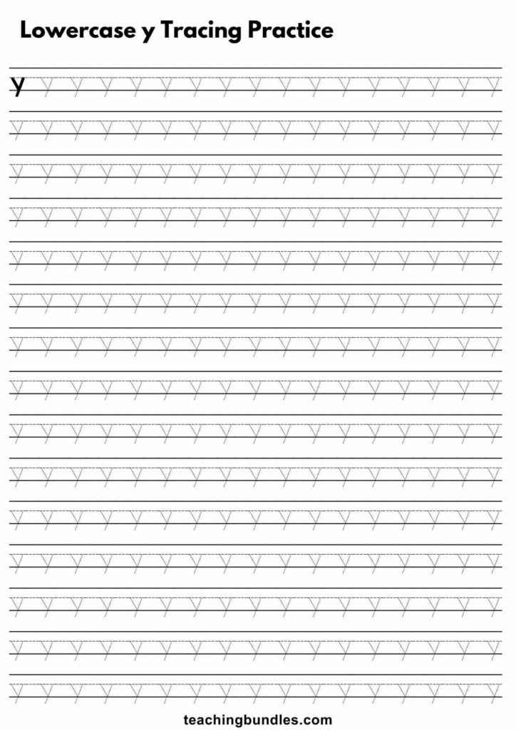 Letter Y Tracing Worksheets - Teachingbundles
