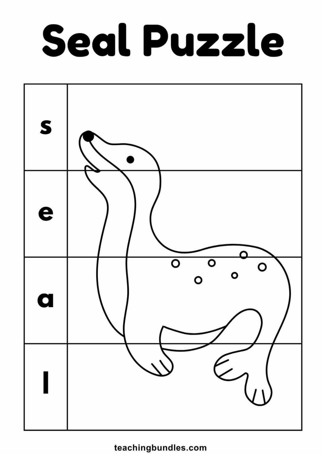 Seal Activity Pages - Teachingbundles