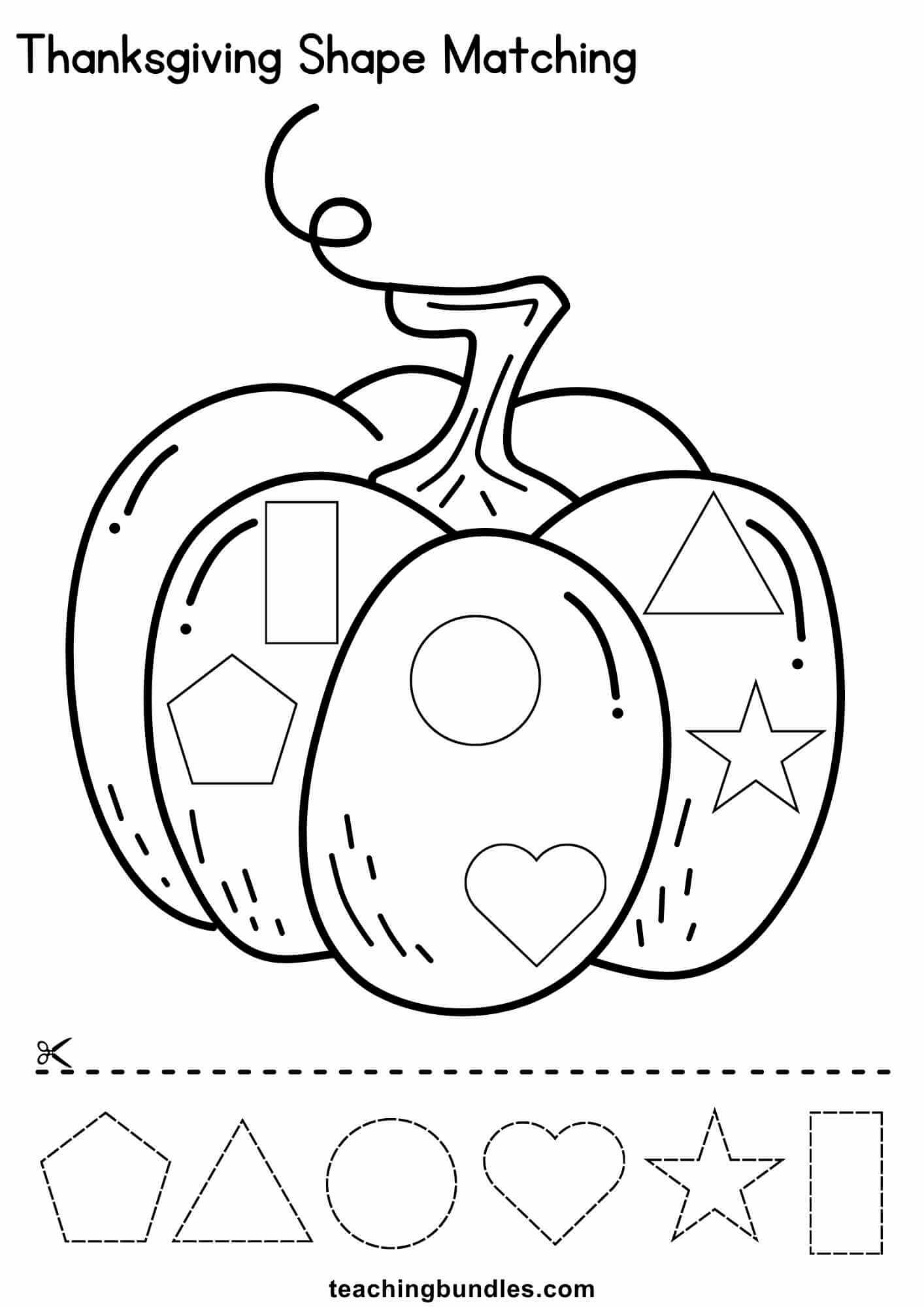 Thanksgiving Preschool Worksheets - Teachingbundles