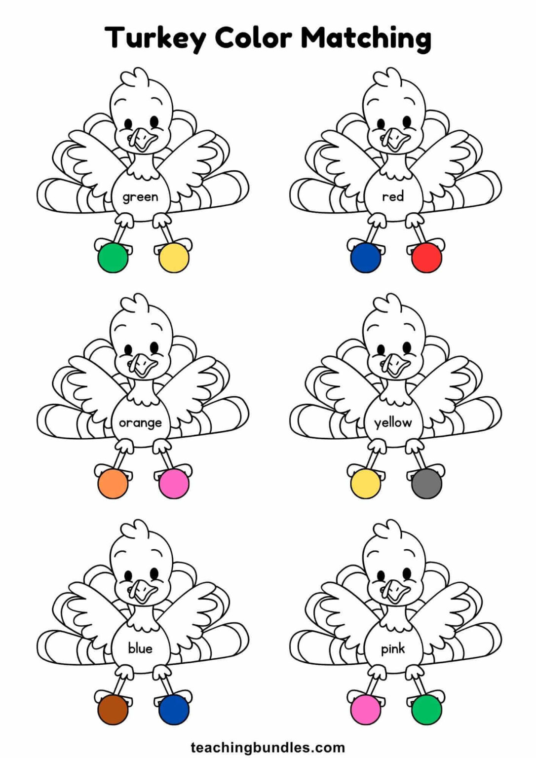 Thanksgiving Preschool Worksheets - Teachingbundles