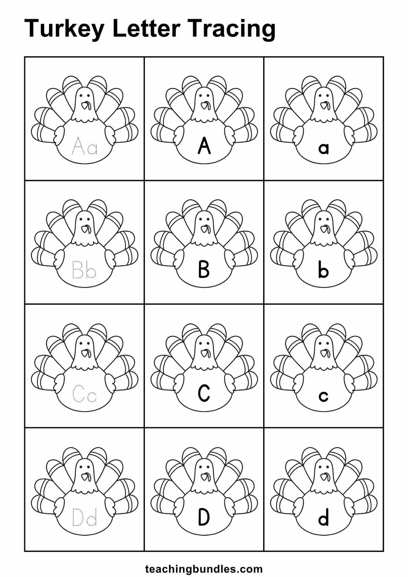 Thanksgiving Preschool Worksheets - Teachingbundles