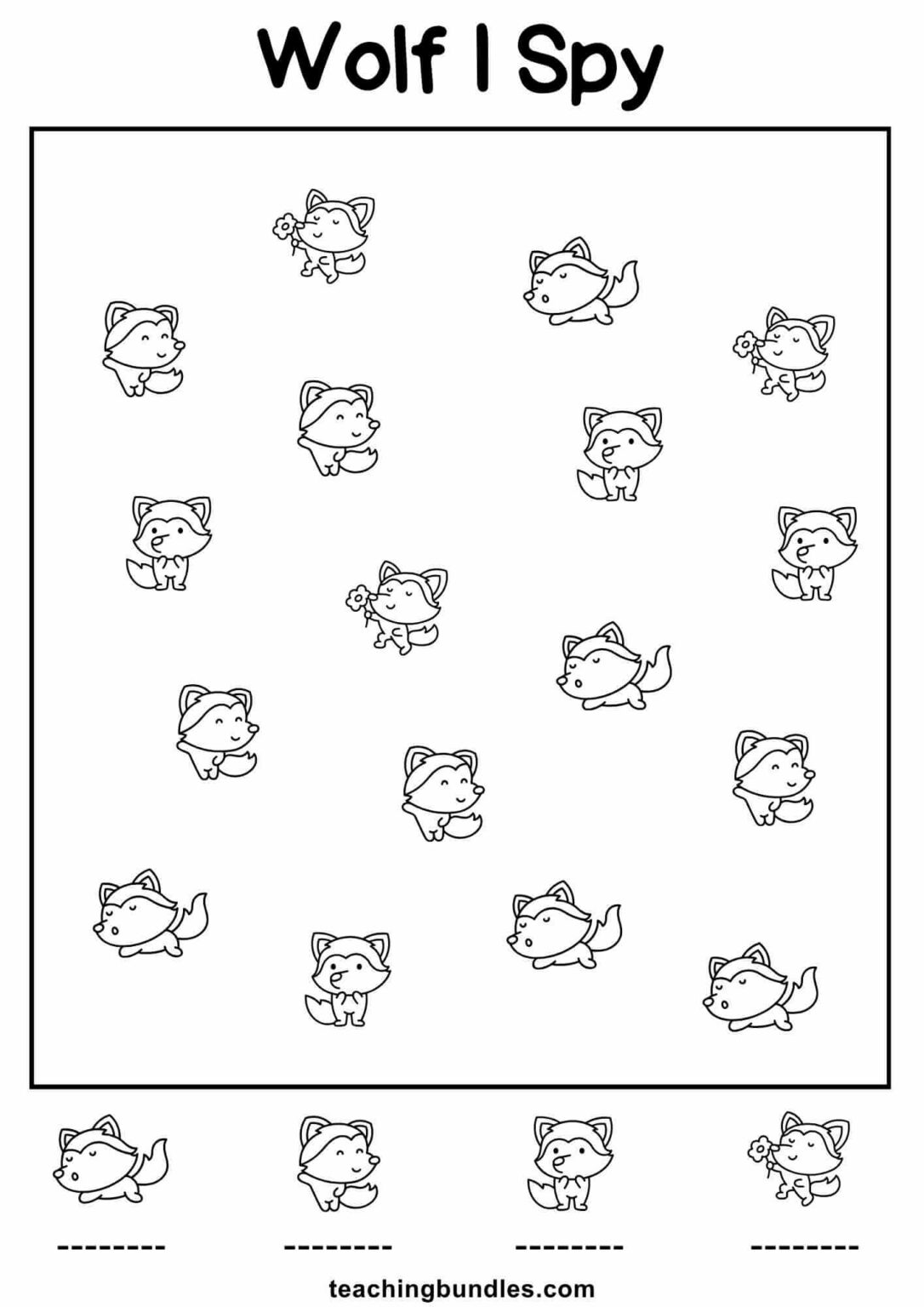 Wolf Activity Pages - Teachingbundles
