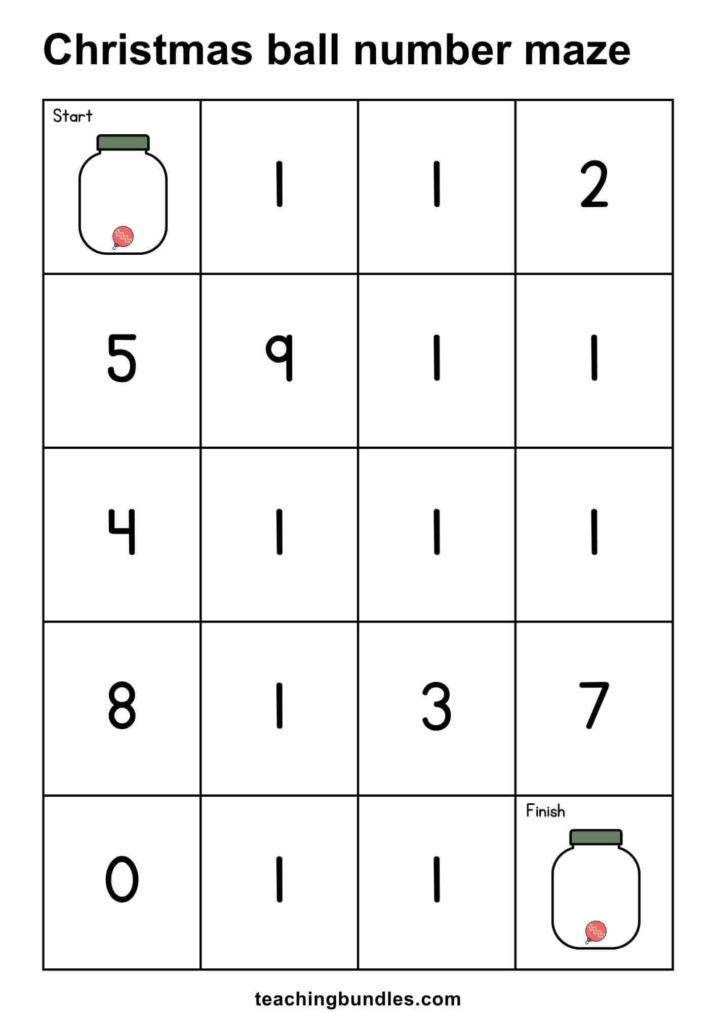 Christmas Preschool Worksheets - Teachingbundles