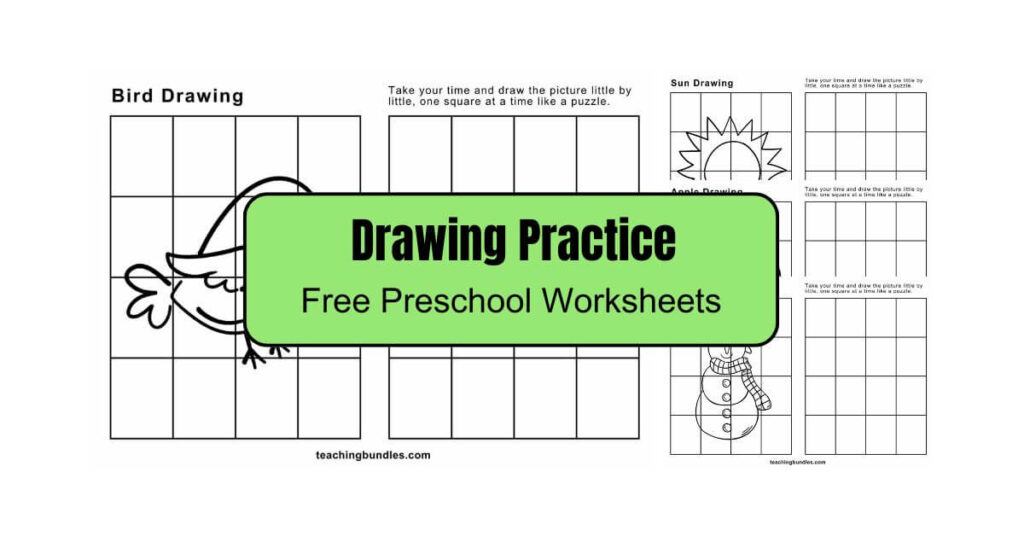 Drawing Worksheets for Preschoolers - Teachingbundles