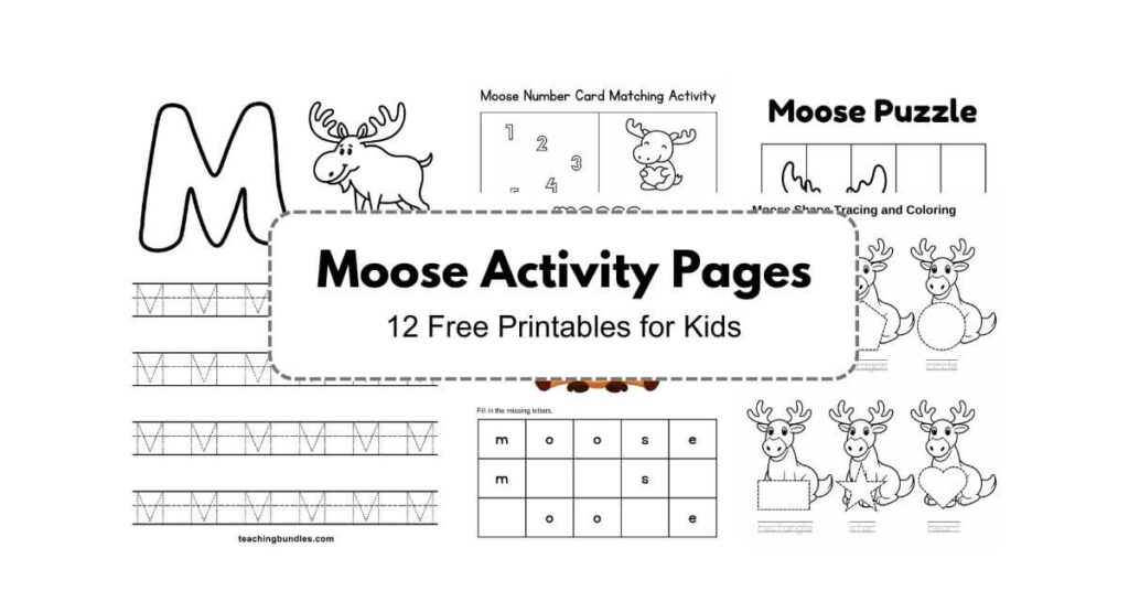 Moose Activity Pages - Teachingbundles