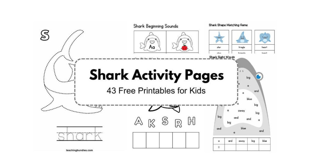 Shark Activity Pages - Teachingbundles