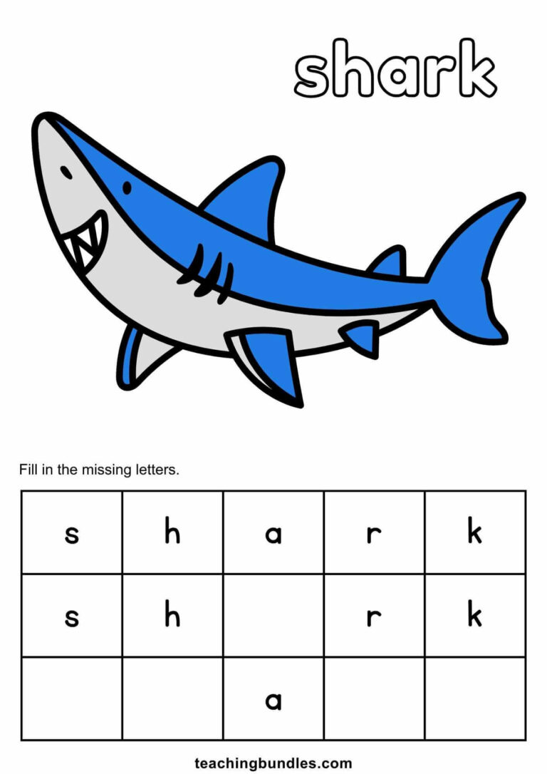 Shark Activity Pages - Teachingbundles