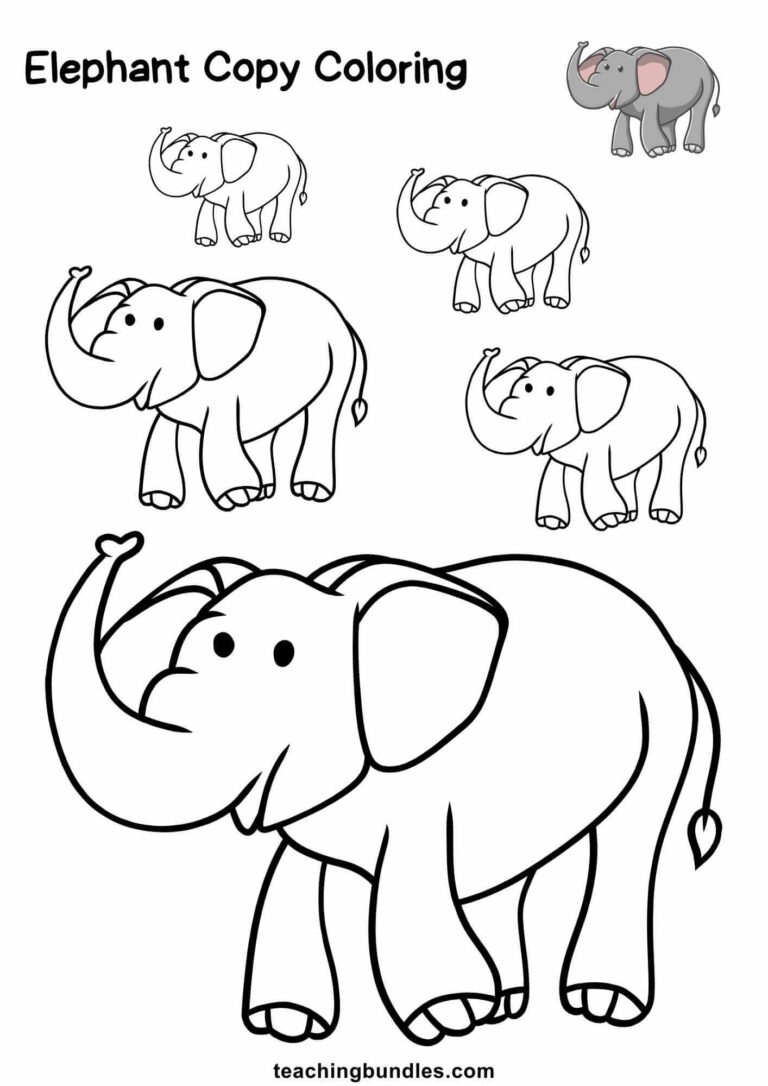 Elephant Activity Pages - Teachingbundles