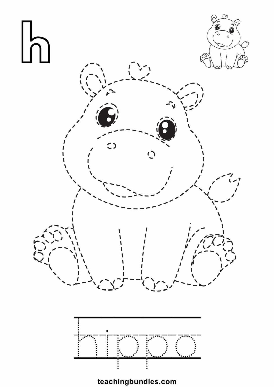 Hippo Activity Pages - Teachingbundles