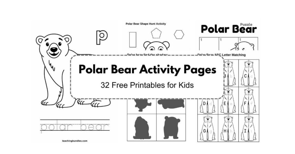 Polar Bear Activity Pages - Teachingbundles