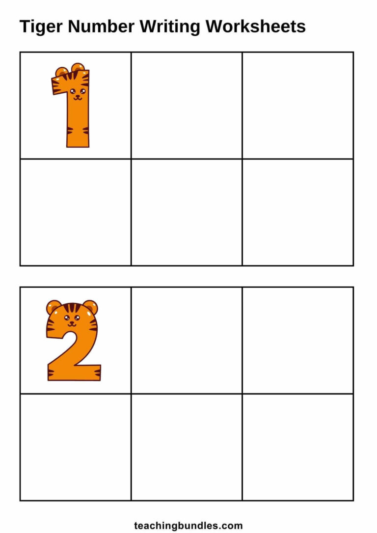 Tiger Activity Pages - Teachingbundles