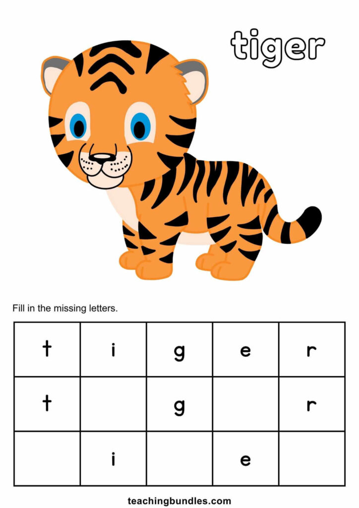 Tiger Activity Pages - Teachingbundles