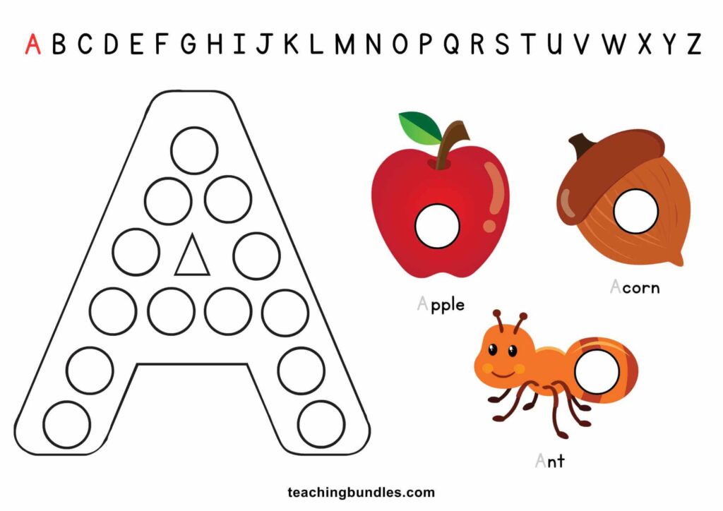 Free Printable Alphabet Dot Marker Pages - Teachingbundles