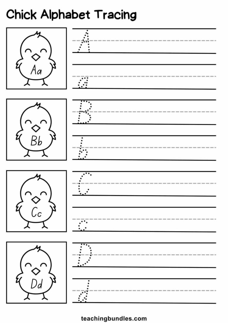 Alphabet Tracing Cards for Preschoolers - Teachingbundles
