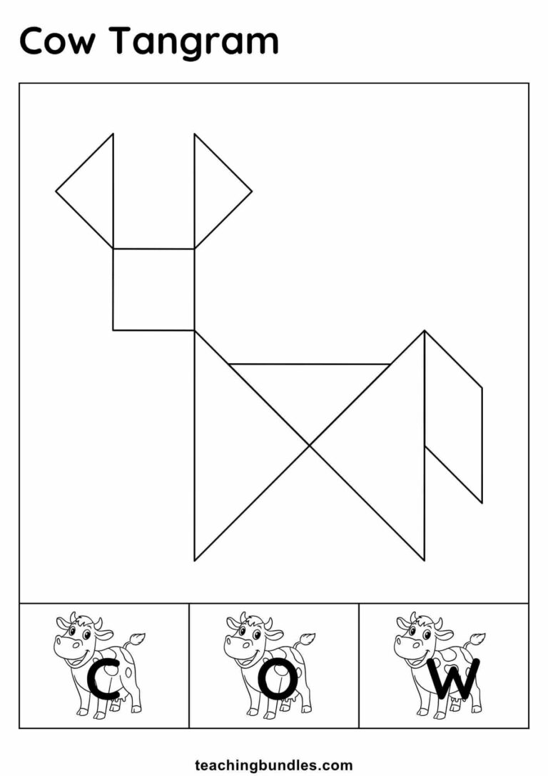 Tangram Puzzle Templates - Teachingbundles